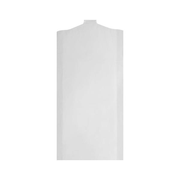 ●JANコード：4901755086768●備考：サイズ:厚0.02×幅500/600×高1100mm 材質:IPP 入数:100枚〇ハンガーにかかった衣類にかぶせ、ホコリや汚れ、傷みから守ります。〇両サイドに100mmのマチ付きで、厚みの...