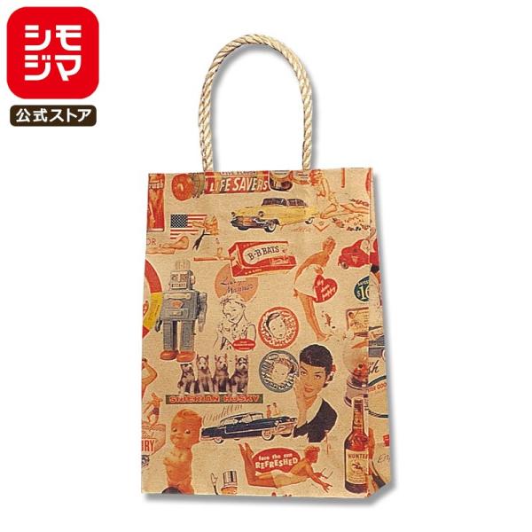 ●メーカー名：株式会社シモジマ●JANコード：4901755316384●備考：巾180×マチ70×高250mm　未晒　25枚○手提げ紐の結び目が無い為、商品の出し入れがスムーズにできます。○オフセット方式の印刷のため、高級感ある仕上がりに...