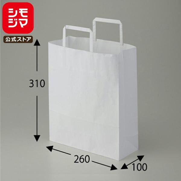 ●メーカー名：株式会社シモジマ●シモジマコード：003267400●JANコード：4901755351965●備考：260×100×310mm　50枚○一般的な廉価な紙袋です。〇表面に艶のない、晒クラフト紙を使用しております。縦型でＡ４サイ...