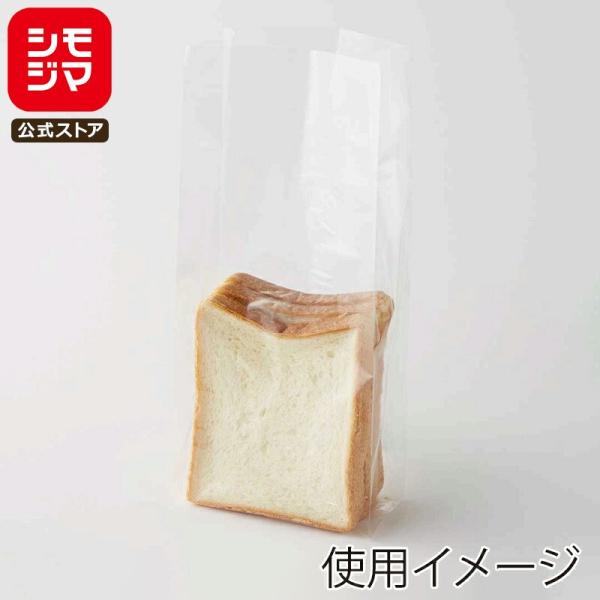 JANコード：4901755453676　シモジマコード：006721441材質：IPPサイズ：厚0.02×幅125/全体幅185×高310mmサイドガゼットタイプのベーカリー向けPP袋です。食パン半斤用。やや薄口のエコノミータイプです。食...
