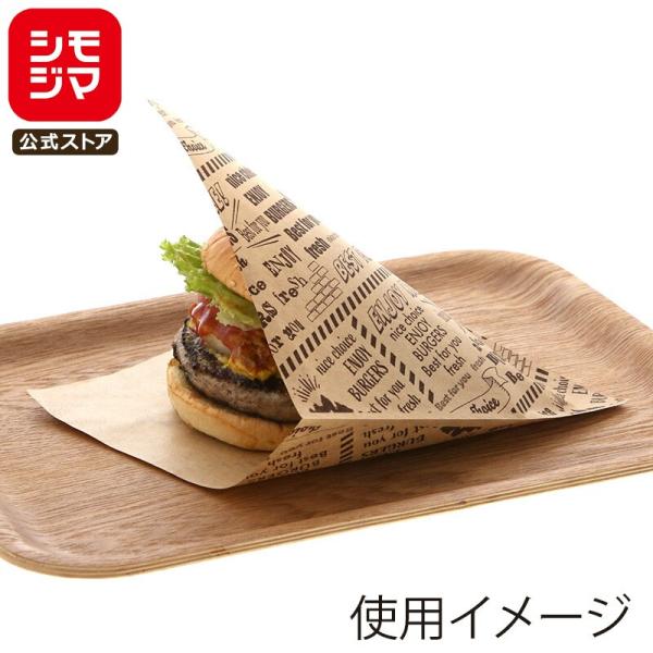シモジマコード:004738105サイズ:幅180×長180mm(口ずらし5mm)材質:未晒50g+PE13μテイクアウトにぴったり!ハンバーガーや総菜パンなどが入る四辺のうち二辺の口があいたタイプの袋です。袋の上部が5mm短くなっており、...