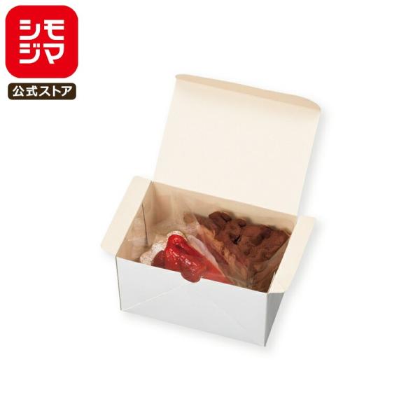 ●メーカー名：HEIKO●JANコード：4901755651119●備考：サイズ:横150×縦105×高85mm 材質:カード紙 入数:50枚◯シモジマコード:004230000◯カットケーキの目安：約3個分◯白地でシンプルなデザインの業務...