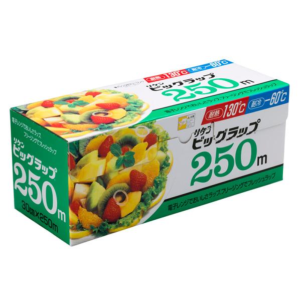 ●メーカー名：リケンファブロ●JANコード：4903381130259●備考：30cm×250m巻◯据え置きタイプの大容量ラップです。カッター付きで専用の作業台なしでラップが出来ます。※耐熱温度:130℃・耐冷温度:-60℃※ 商品画像は実...