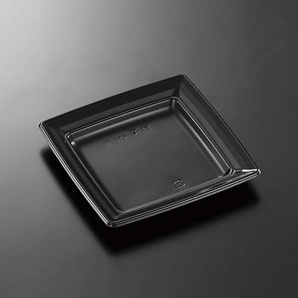 外寸：180×180×22mm○トレータイプの食品容器です。モノトーンとシンプルな造形で、売場から食卓までを上質に演出します。外嵌合蓋「CT沙楽 K18-18 防曇蓋 50枚」は別売です。●電子レンジ使用可●オーブン使用不可●耐熱温度：13...