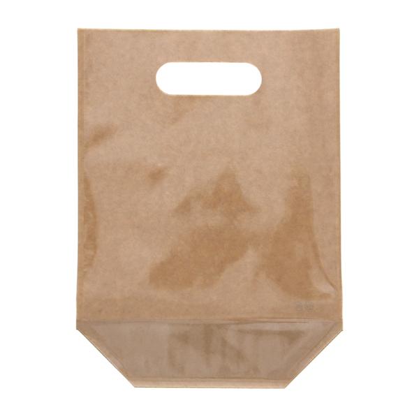 シモジマコード:006656086サイズ:幅200×高270mm/底マチ100mm/穴から下の高220mm材質:未晒50g/PP15μ+OPP防曇40μクラフト紙の質感で、手作り感とナチュラル感を演出する手抜き底ガゼット袋です。CO2の削減...