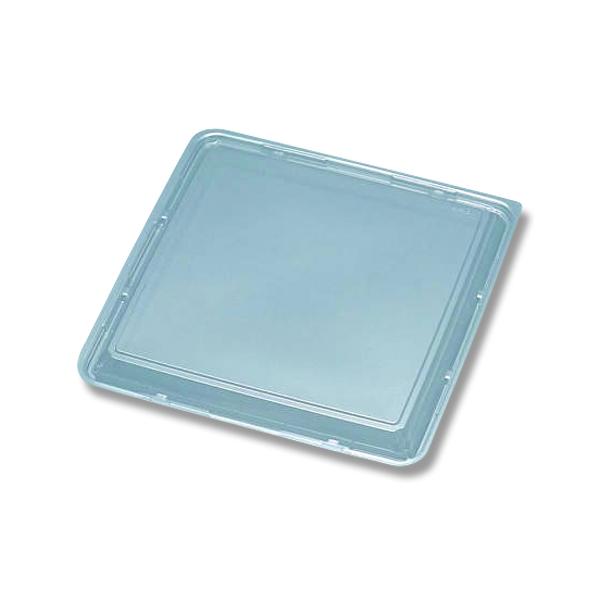 JANコード：4977017304123 シモジマコード：004450075サイズ：外寸：285×285×14mm材質：OPS角桶・各桶SN専用の内嵌合蓋です。フタをすることによって強度があがり、しっかりと積み重ねができます。●電子レンジ使...