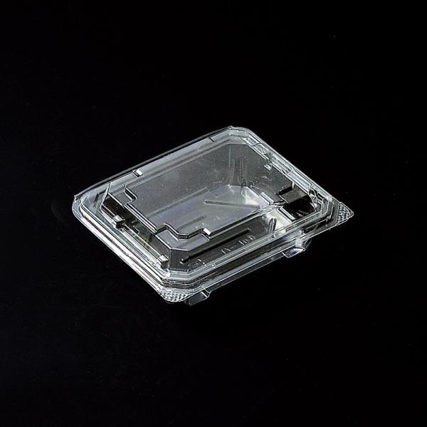 カチッとはまる外嵌合タイプのフードパックです。輪ゴムを使わないため、作業性抜群です。ユーガード素材なので、一般のOPS製品より耐熱性・耐酸性に優れています。お惣菜やテイクアウトに。●電子レンジ不可●オーブン使用不可●耐熱温度：95℃●入数：...