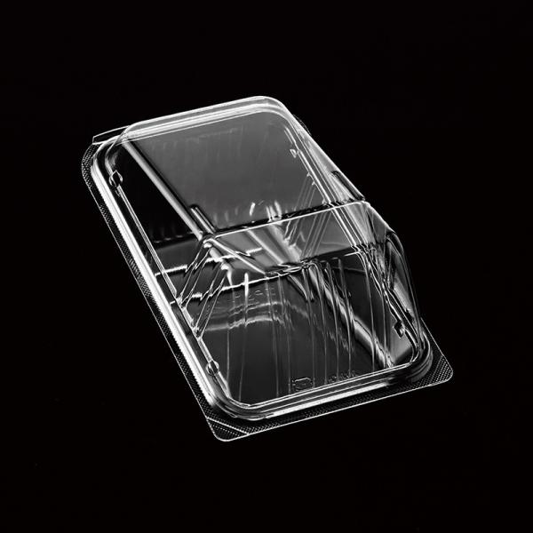 カチッとはまる外嵌合タイプのサンドイッチ向けフードパックです。耳付き1／2カットサイズ用です。立てて陳列することもでき、具材も見え易くなっています。●電子レンジ使用可●オーブン使用不可●耐熱温度：95℃●入数：50枚JANコード： 4995...