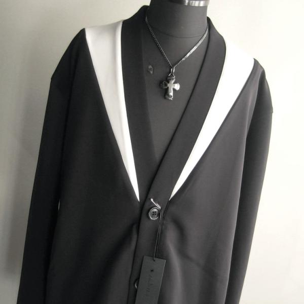 ■トルネードマート オーバードロストカーデ■新品サンプルタグ付 定価21,780円 中国製■COL07 ブラック■サイズL肩幅54 身幅(脇下を結んで)57.5 袖丈59 着丈79（cm/約）■ポリエステル90% ポリウレタン10%■サンプ...