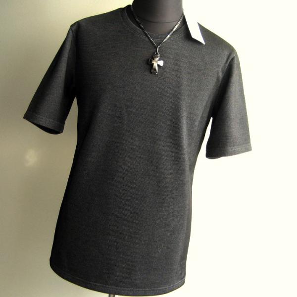 ■トルネードマート ゼロ(Zero by TORNADOMART) ギャラクシージャージークルーネックカットソー半袖■新品サンプルタグ付 日本製 定価7,480円■2001522 COL87 チャコール■サイズL肩幅42.5 身幅(脇下を結...