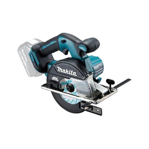 ※本体・DCホワイトメタルチップソー[一般金工用]付)（バッテリ・充電器・ケース別売）余裕の切断能力・刃物径150mmにより、リップ溝形鋼（Cチャン 100×50mm）や電線管も一発切断！バッテリ残容量（赤）＆自動モード切替表示（緑）・緑色...