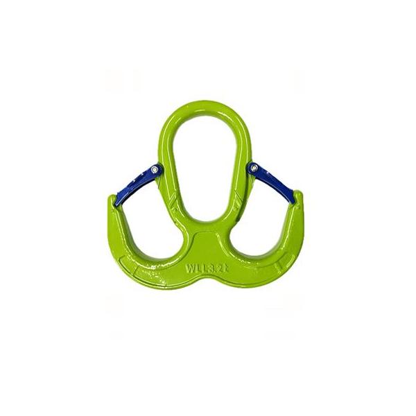 ※一度に複数個の購入をご希望の方はご注文前にご相談下さい。※取り扱い注意事項をお読みください※ワイヤーロープ、ベルトスリングは付属していません。フックのみの販売です。特徴・クレーンフックに掛ければ両爪フックに！・接続金具不要。LSダブルフッ...