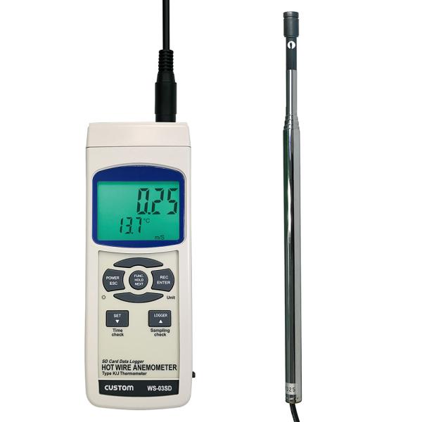 ※一度に複数個の購入をご希望の方はご注文前にご相談下さい。SDカードへのデータ記録も可能な風速計。・風速測定と風速センサー部にある温度センサーによる周囲温度測定が可能です。また、別売のKタイプとJタイプの熱電対センサーによる温度測定も可能で...