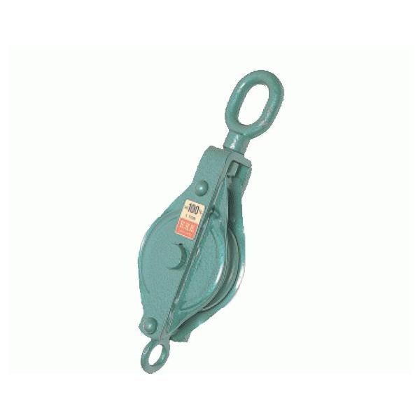 【代理店直送品、個人宅への配送不可】・強力、堅牢な滑車です。・フックは特殊鋼鍛造で、はずれ止めがついているので安全です。・シーブはメタル入りで、50mm、75mm、100mm、125mmにはオイルレスメタル（焼結含油軸受け）を装着しておりま...