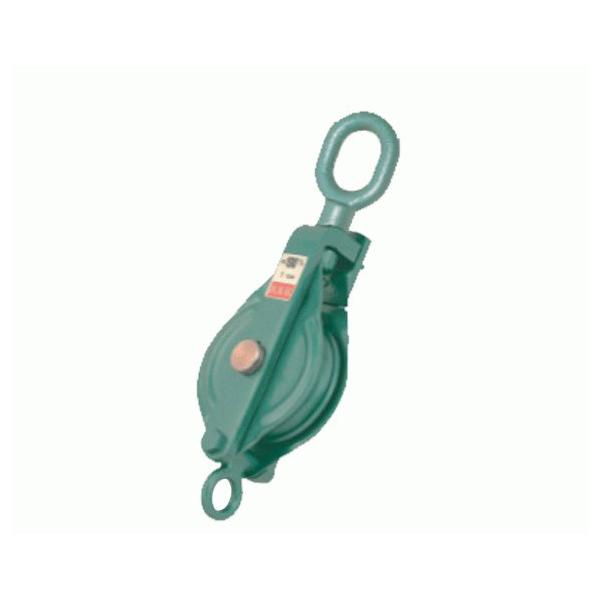 【代理店直送品、個人宅への配送不可】・強力、堅牢な滑車です。・フックは特殊鋼鍛造で、はずれ止めがついているので安全です。・シーブはメタル入りで、50mm、75mm、100mm、125mmにはオイルレスメタル（焼結含油軸受け）を装着しておりま...