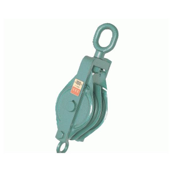 【代理店直送品、個人宅への配送不可】・強力、堅牢な滑車です。・フックは特殊鋼鍛造で、はずれ止めがついているので安全です。・シーブはメタル入りで、50mm、75mm、100mm、125mmにはオイルレスメタル（焼結含油軸受け）を装着しておりま...