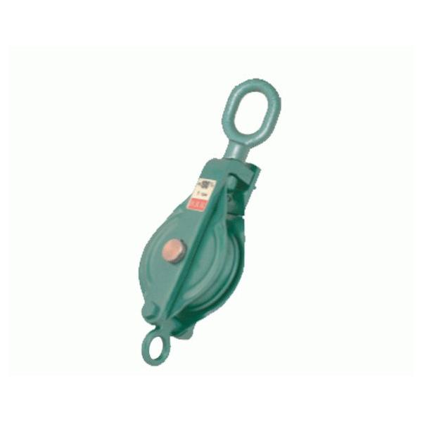 【代理店直送品、個人宅への配送不可】・強力、堅牢な滑車です。・フックは特殊鋼鍛造で、はずれ止めがついているので安全です。・シーブはメタル入りで、50mm、75mm、100mm、125mmにはオイルレスメタル（焼結含油軸受け）を装着しておりま...