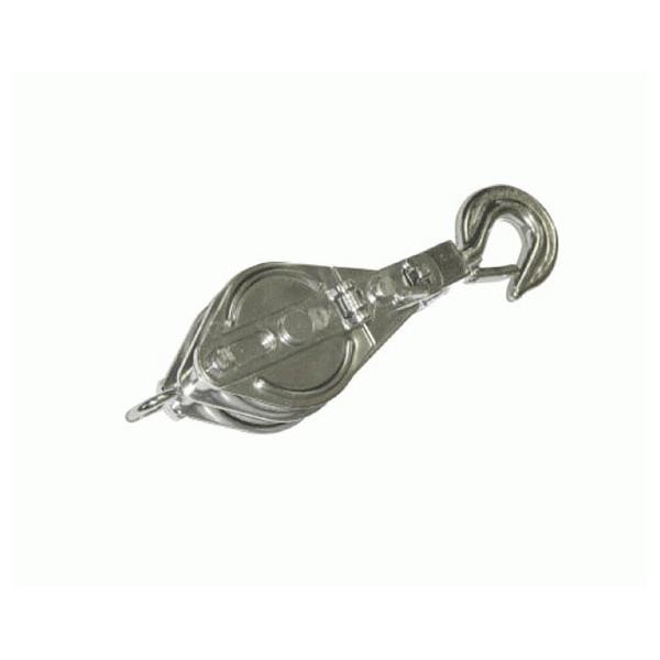 【代理店直送品、個人宅への配送不可】■仕様■頭部：フック型車径：75mm使用荷重：500kg全長（A）：300mm横巾（B）：85mm厚さ（C）：75mm溝巾：15mm自重：2.0kg