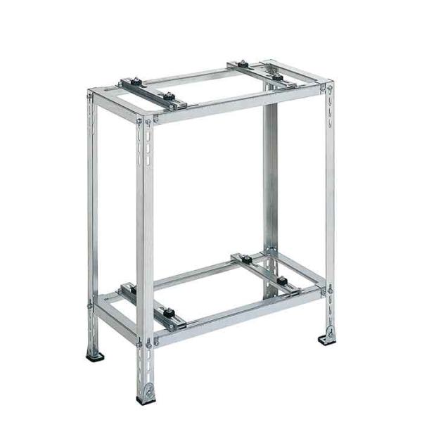 【お取り寄せ品■３〜５営業日出荷予定】高耐蝕溶融メッキ鋼板の平地・二段置用架台。エアコン固定寸法 W=295~620 D=150~338直角置適用勾配角度 0°10°適用勾配角度 0°22°一段目室外機有効寸法 幅723 x奥行304 x高...