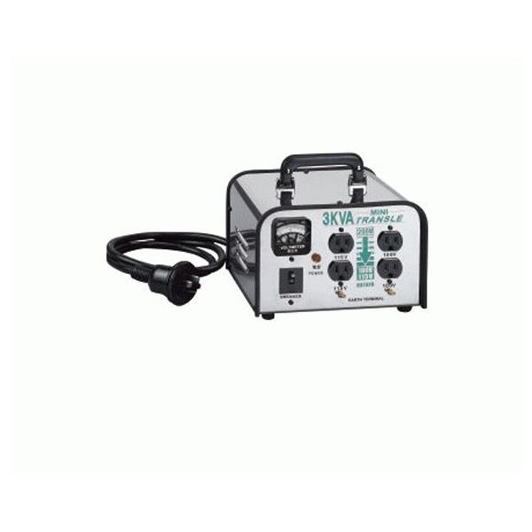 【代理店直送品■１〜３営業日出荷予定】単相200V→単相100Vの降圧専用。手軽に持ち運び出来る電圧変換器。型式  LV-03CS一次側電圧(入力電圧)  200V二次側電圧（出力電圧）  100V 2P接地付×2個,115V 2P接地付×...