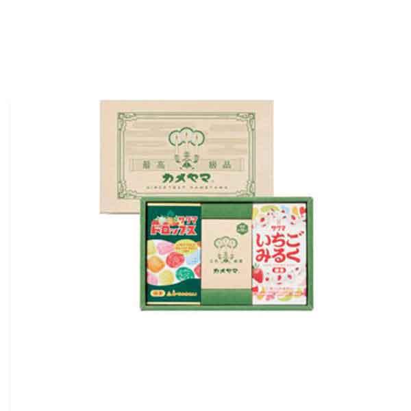 【お取り寄せ品※３〜４営業日】【包装済】一瞬であの頃にタイムスリップ！「懐かしいを贈る」昭和レトロなお線香とローソクのギフトです。【セット内容】サクマドロップス ミニ寸線香、いちごみるくミニ寸線香、亀山五色蝋燭　各1個【香り】・サクマドロッ...