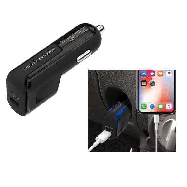 【お取り寄せ品■納期１週間〜】●車のDCソケットをUSB電源に変換。（USB Type-C端子専用）●車でスマートフォン/タブレット/iPhone/iPad/iPodを充電する、USB Type-C端子専用のDC充電器。●USB PD(Po...