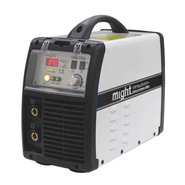 【代理店直送品■入荷待ち】小型・軽量リチウムイオンバッテリー溶接機特徴    バッテリーのみで溶接可能    充電併用で溶接可能本数UP    最大出力170A    さらに小型軽量 本体質量18.2kg    急速充電約1時間で満充電  ...