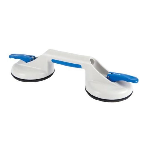 【お取り寄せ品■３〜５営業日出荷予定】ダブルの吸着パットにより、吸着面に対して上方向、横方向にも使えます。最大吸着能力 50kg吸着面サイズ φ120吸着面 平面全長 334mm自重 635g本体材質 硬質プラスチック製パット材質 特殊ゴム