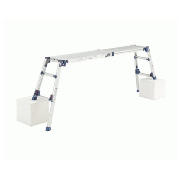 【お取り寄せ品※2〜５営業日】四脚アジャスト式足場台天場スライドタイプ［取手付き］広く使って小さく収納住宅の内装・外装工事、RV車・乗用車のお手入れ時の足場などに最適な、ピカの足場台DWVシリーズ■特長■ダブルロック機構伸縮操作レバーにダブ...