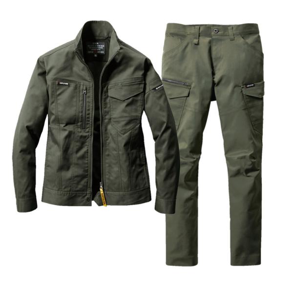 6201 6202 BURTLE バートル 新作 SDGs エコロジカル ストレッチツイル 上下 セット ジャケット カーゴパンツ 帯電防止 JIS 作業服 作業着 ワークウェア :6201 ...