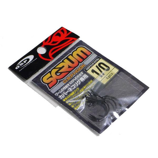 O.S.P HOOK SCRUM(スクラム)はワームの性能を100%引き出すための、カバーネコリグ専用のフックである。フックポイントをワームに埋めてスナッグレス性能を向上させ、Vアームでワームを挟んでホールドすることで、ラフな扱いでもワーム...