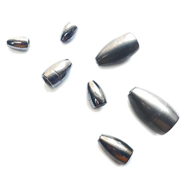 高比重タングステンで成型したバレットタイプのタングステンシンカー。底質感知能力に優れた、カバーにに入りやすく抜けやすい形状。「打つ」・「ズル引く」・「誘う」等、全ての操作に高次元で対応。