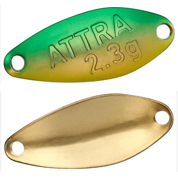 ■高田達也監修　魚を寄せる力を持つウォブンロールアクションスプーンアトラは前方を軸にして後方を大きく振るウォブンロールアクション。巻き始めからの立ち上がりが早くワイドなアクションで周囲にいる魚を寄せる効果が高いため英語のATTRACTIV（...