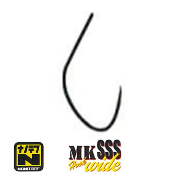 進化した、もうひとつのSSSコンセプトフックSSSワイド、よりプレッシャーにさらされたタフな魚をターゲットに開発。反転しない魚、超スローな魚、口を閉じにくい魚に対応します。