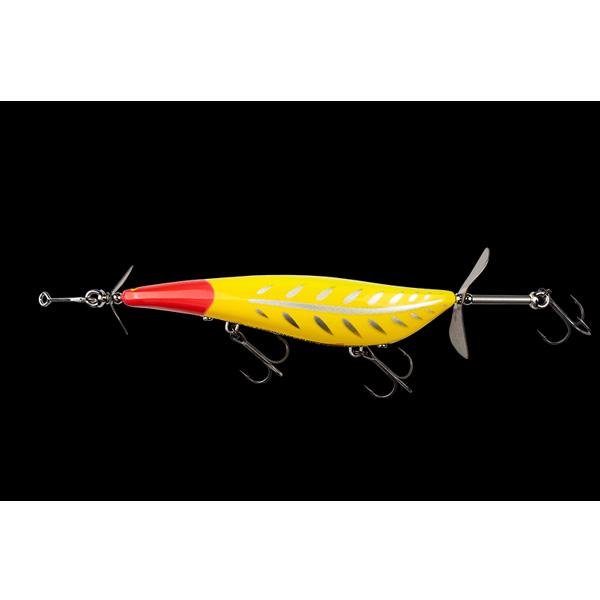 ”リッピング”完全対応<br><br>ジャークアクションで水しぶきを上げて魚に気づかせ、浮上させて喰わせるリッピングテクニックに高次元で対応。前後のプロップが奏でるサウンドはポッパーの甘いポップ音とは一味違う金属特有...