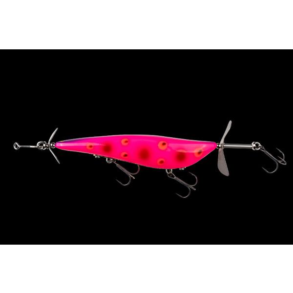 ”リッピング”完全対応<br><br>ジャークアクションで水しぶきを上げて魚に気づかせ、浮上させて喰わせるリッピングテクニックに高次元で対応。前後のプロップが奏でるサウンドはポッパーの甘いポップ音とは一味違う金属特有...