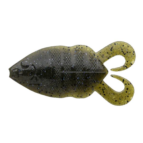 3.6” class / 92mmワイド＆フラット型ギル系ソフトベイトが「フリップギル」。上宙層にサスペンドしたブルーギルに付いたバスを釣る場合、着水音から始まるフォール主体のカバーゲームとなることが多く、「フリップギル」のナチュラルな着水...