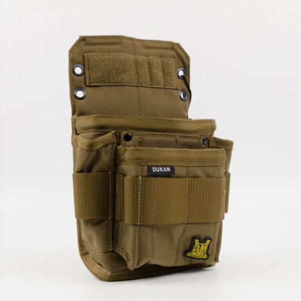 メインポーチ−抜群の収納力を実現したプロ仕様ポーチ大容量のメインポケットに加え、フロントと両サイドにポケットを備えています。各ポケットにはワイヤーが内蔵されており、型崩れしにくく、工具の出し入れもスムーズです。特徴太ももへの不快感を軽減底部...