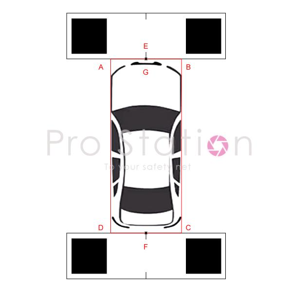3Dアラウンドビュー調整シート前後4.4*1.2M 中型大型車対応 自動調整・設定(Automatic Calibration)