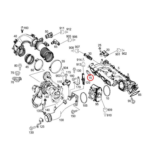 ベンツ W117 W176 W246 サーモスタット＆インマニガスケット一台分 M270 エンジン用 2702000615 ...