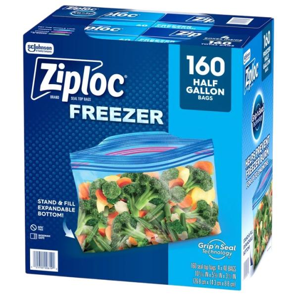 ジップロック シールトップ フリーザーバッグ ハーフガロンは、食品の保存や冷凍保存に便利なフリーザーバッグです。底面が広がる設計で、食材を入れやすく使いやすい仕様です。冷凍焼けから食品を守るよう設計されており、食材本来の風味を保つのに役立ち...