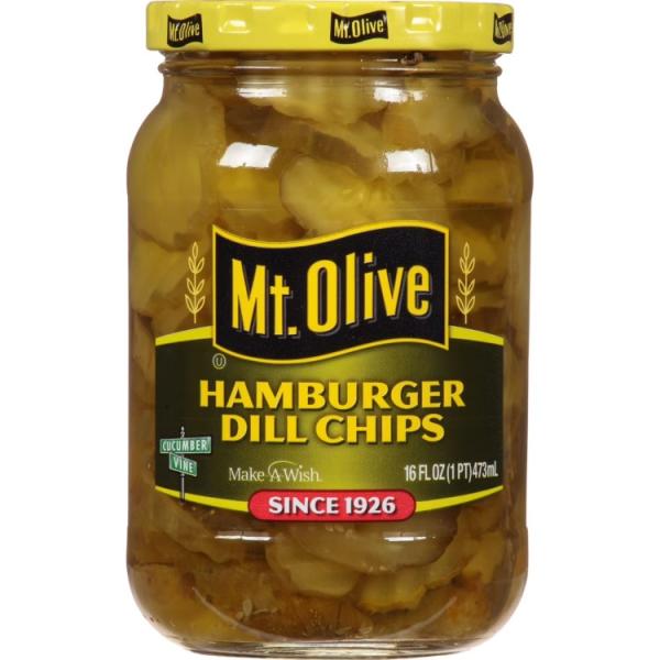 16液量オンスのマウントオリーブ ハンバーガー用ディルピクルスチップ1瓶入りカリッとした食感とさっぱりとしたディルの風味が楽しめる、ハンバーガーにぴったりのピクルスです食べやすいスライス形状で、サンドイッチやバーガーのトッピング、バーベキュ...