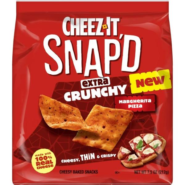チーズイット スナップド マルゲリータピザ風味 213g 薄くてパリッとした食感が楽しめる、エクストラクランチタイプのチーズスナックです。マルゲリータピザをイメージした風味を、100％リアルチーズで焼き上げました。 軽やかでしっかりとした食...