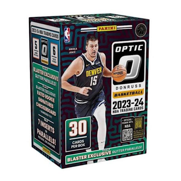 2023-24 パニーニ NBA ドンラス オプティック バスケットボール ブラスターボックスは、1ボックス6パック入り、1パック5枚構成のトレーディングカードセットです。 ブラスターボックス限定のグリッター パラレルを収録。さらに、ブラス...
