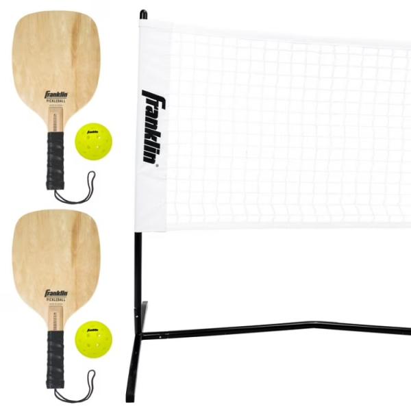 Franklin Sports ハーフコート ピックルボール スターターセット。小さなスペースにも設置しやすい練習用ネットセットで、初めてピックルボールを学ぶ方や、すでに身につけたスキルを磨きたい方にぴったりです。セットには、幅約3m×高さ...