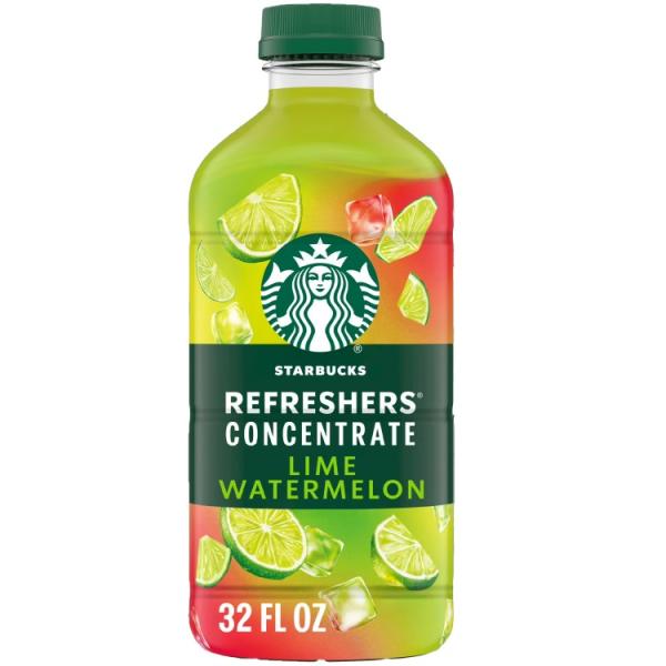 果汁（18％）を使用したスターバックス リフレッシャーズ コンセントレートで、いつものドリンクタイムを爽やかに演出します。ライムのキリッとした酸味と、ウォーターメロンのやさしい甘さがバランスよく重なり、すっきりとした飲み心地です。 グラスに...