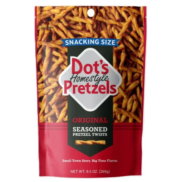 ドッツ ホームスタイル プレッツェルツイスト オリジナル 269gトップシークレットのオリジナルシーズニングブレンドで味付けした、ホームスタイルのプレッツェルツイストです。カリッとした食感と風味豊かな味わいが楽しめます。コレステロール0mg...