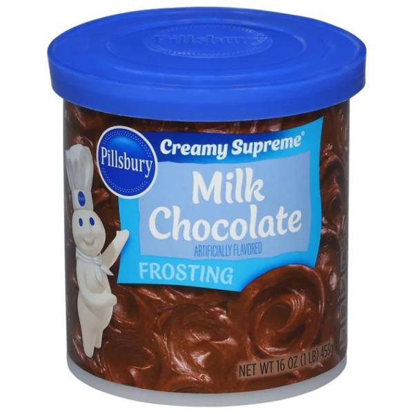 ピルズベリー クリーミー シュプリーム ミルクチョコレート フロスティングは、濃厚でコクのあるミルクチョコレート風味が楽しめるフロスティングです。なめらかで塗りやすい質感のため、ケーキやカップケーキ、クッキー、ブラウニーなど、さまざまなデザ...