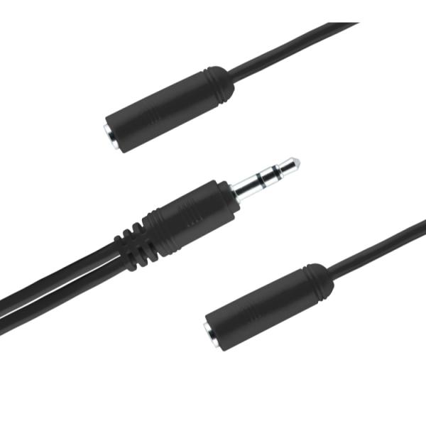 onn 3.5mm AUXオーディオスプリッター。2つの3.5mm AUX機器を1つのオーディオポートに接続できます。ヘッドホン、スピーカー、その他AUX対応機器に使用可能。持ち運びしやすいコンパクト設計で、音楽やメディアを一緒に楽しみたい...