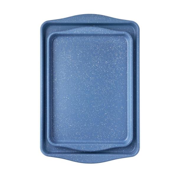 【商品内容】ノンスティック クッキーシート2点セット（ブルースペックル）・13インチ×18インチ（約33×46cm）×1枚　内寸：約45.6×32.9×2.5cm・11インチ×15インチ（約28×38cm）×1枚　内寸：約38.1×27.9...